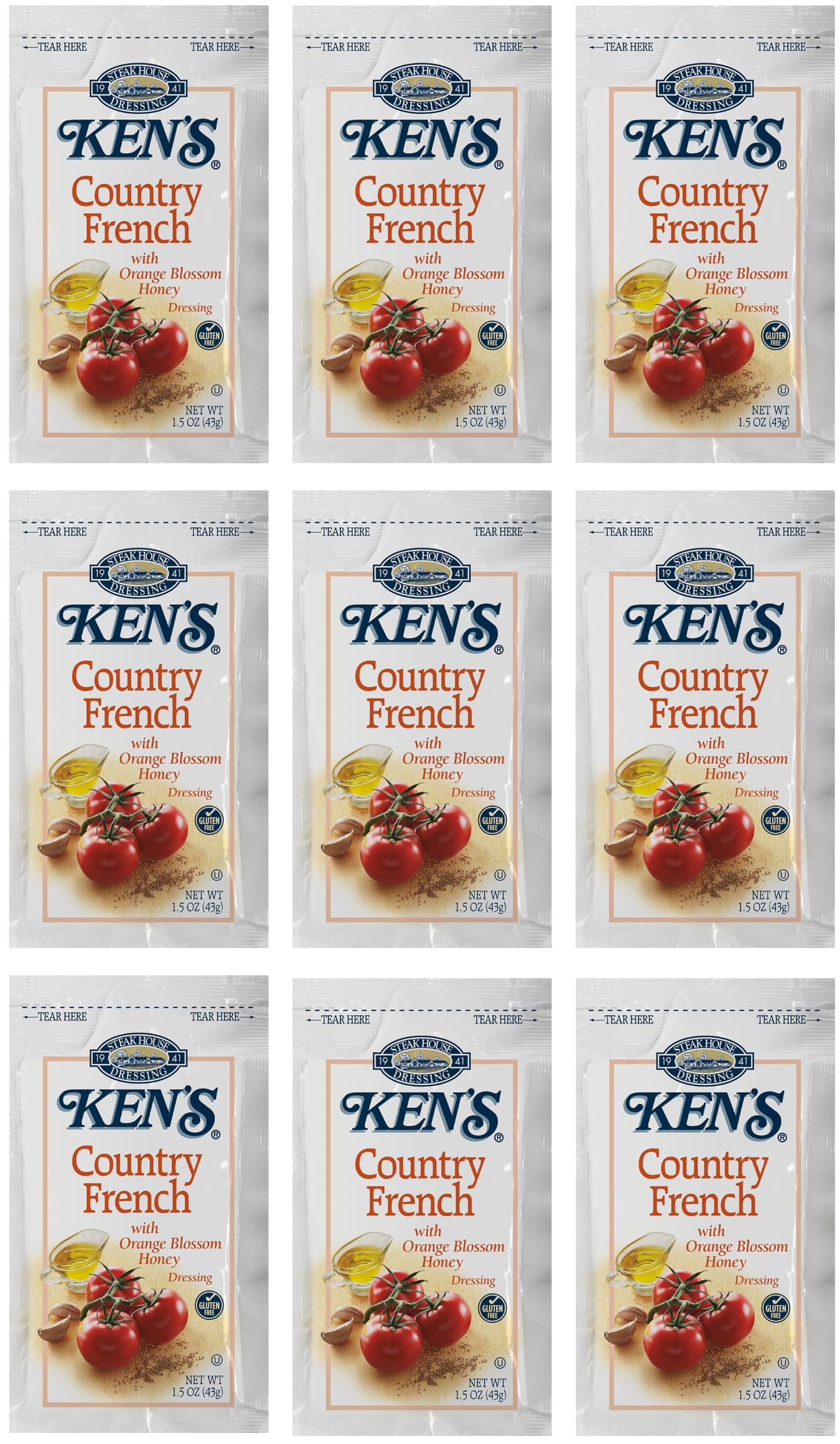 20 Count | Salad Dressing Packets | Individual Single Serve Salad ...