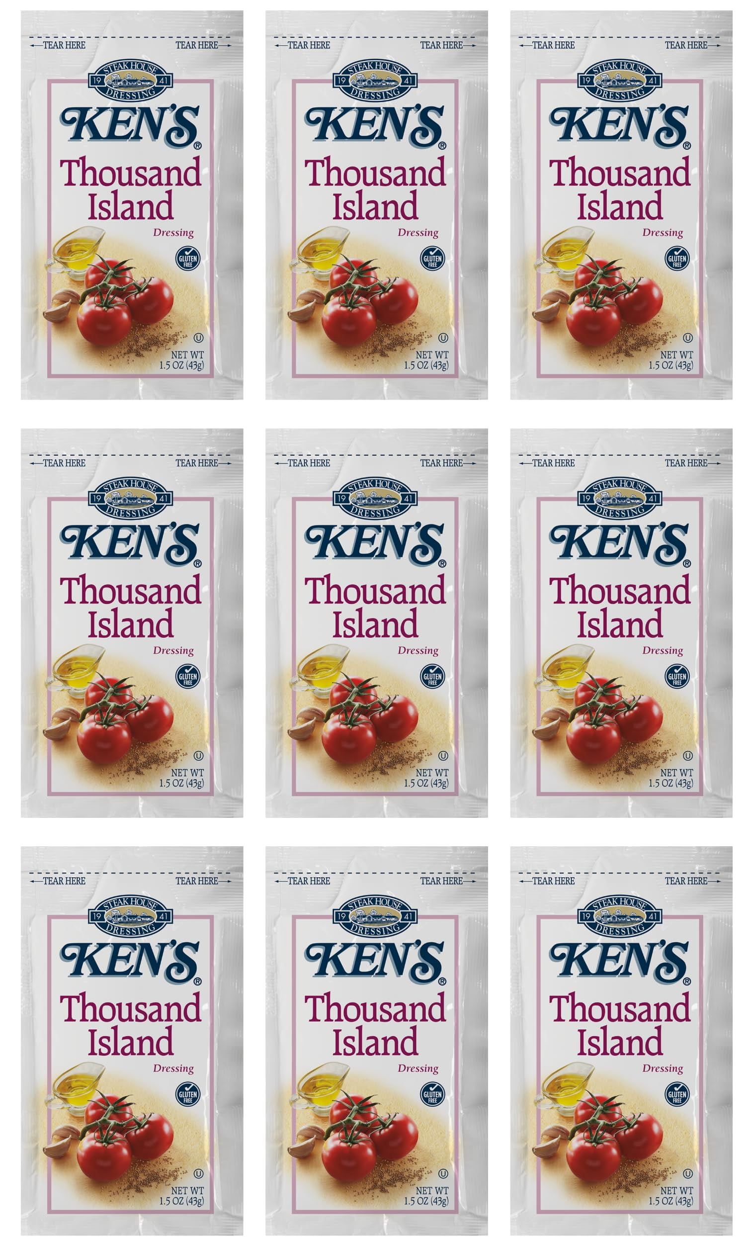 20 Count | Salad Dressing Packets | Individual Single Serve Salad ...