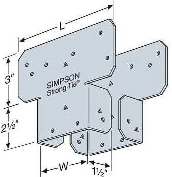 Simpson AC4Z 20 Count 4X Adjustable Post Cap ZMAX for Outdoor Yard Deck ...