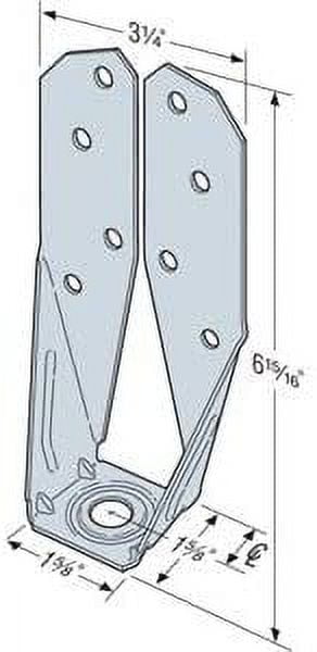 20 Count Simpson Strong-Tie DTT2Z Deck Tension Tie ZMAX With 1.5-In ...
