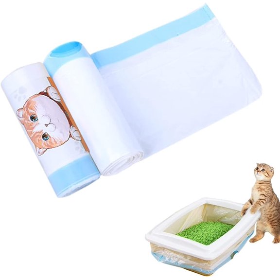 Houseables Heavy Duty Disposable Litter Box Liners, Drawstring Cat Pan ...