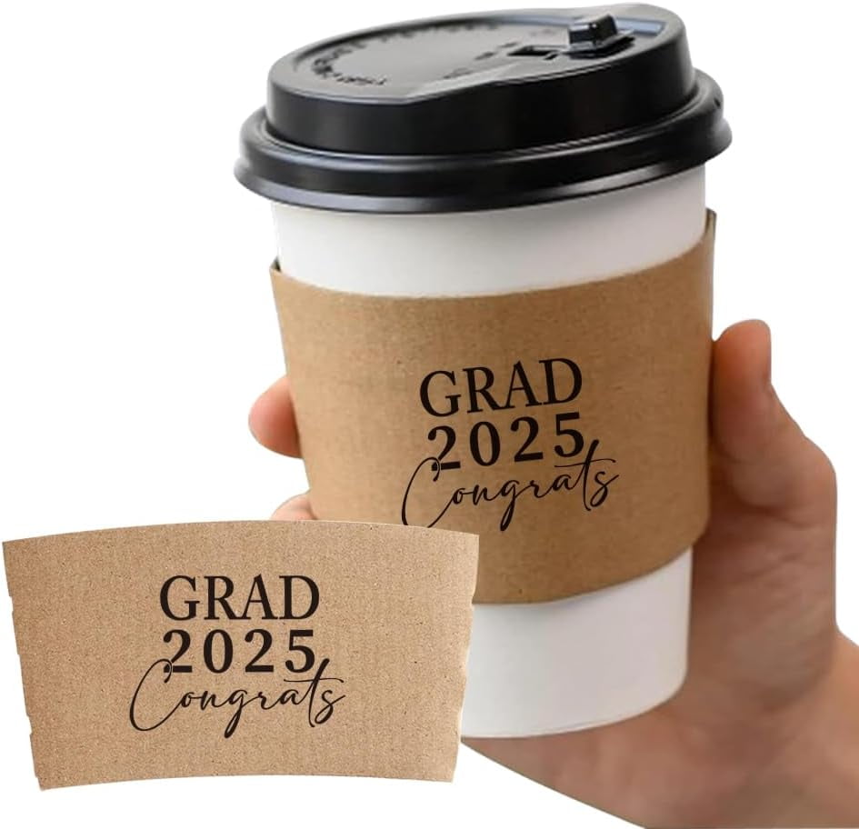 20 Counts Congrats 2025, Coffee Cup Sleeves for Graduation Party Games ...