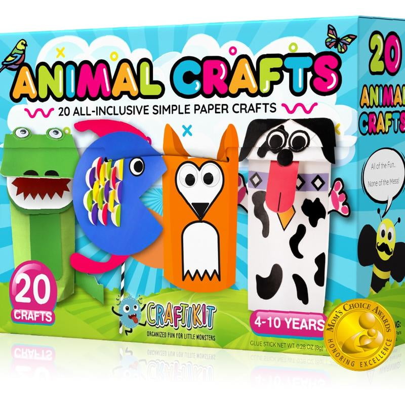 20 Crafts in a Box - Simple Paper Crafts for Kids Ages 3-8 - Arts and ...