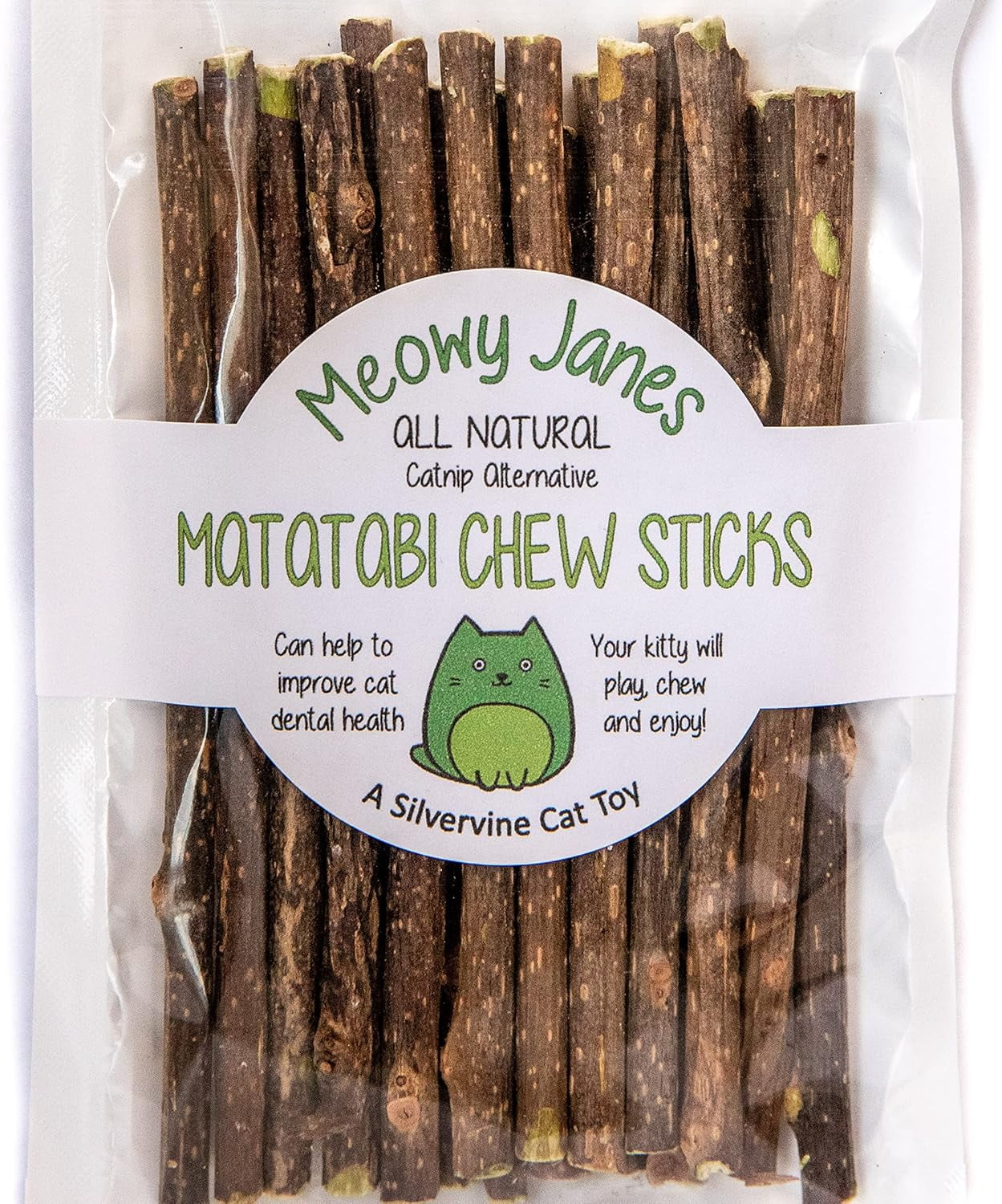 20 Ct Mini Matatabi Cat Chew Sticks - an All Natural Silvervine Cat Toy ...