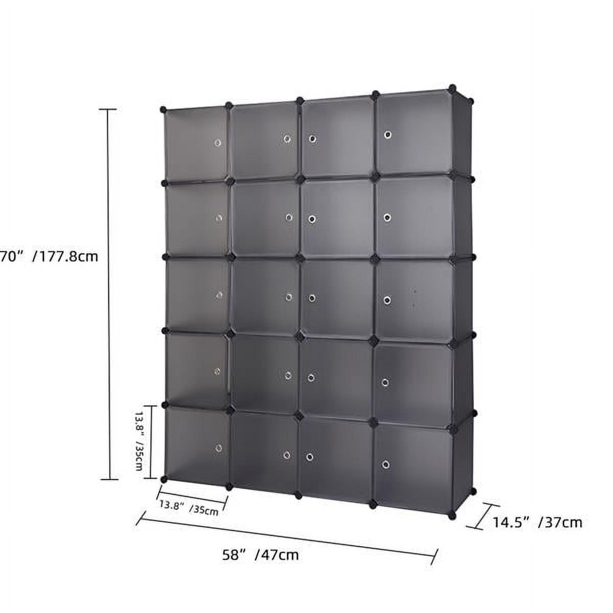 20 Cube Organizer Stackable Plastic Cube Storage Shelves Design ...