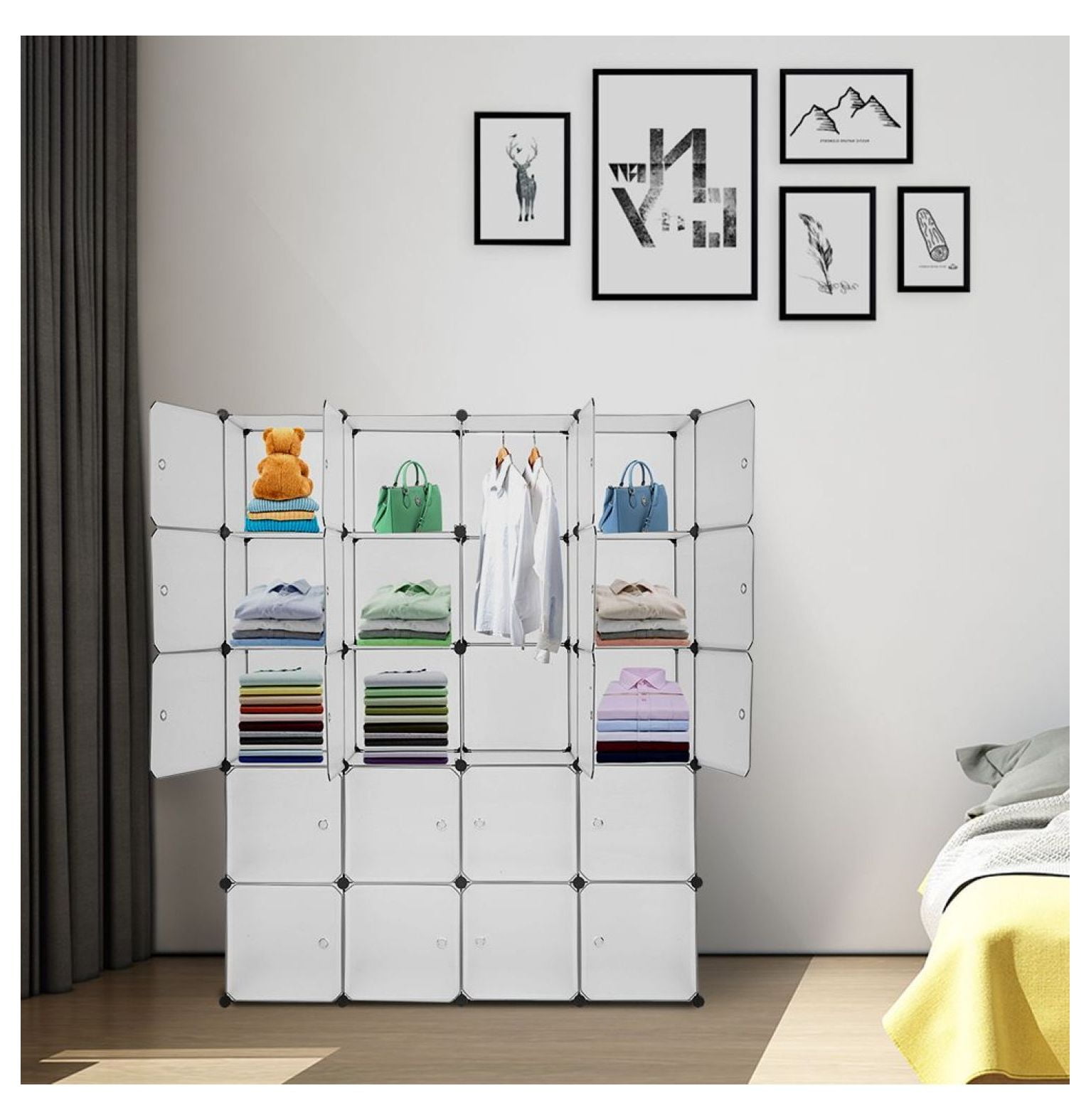 20 Cube Organizer Stackable Plastic Cube Storage Shelves Design ...