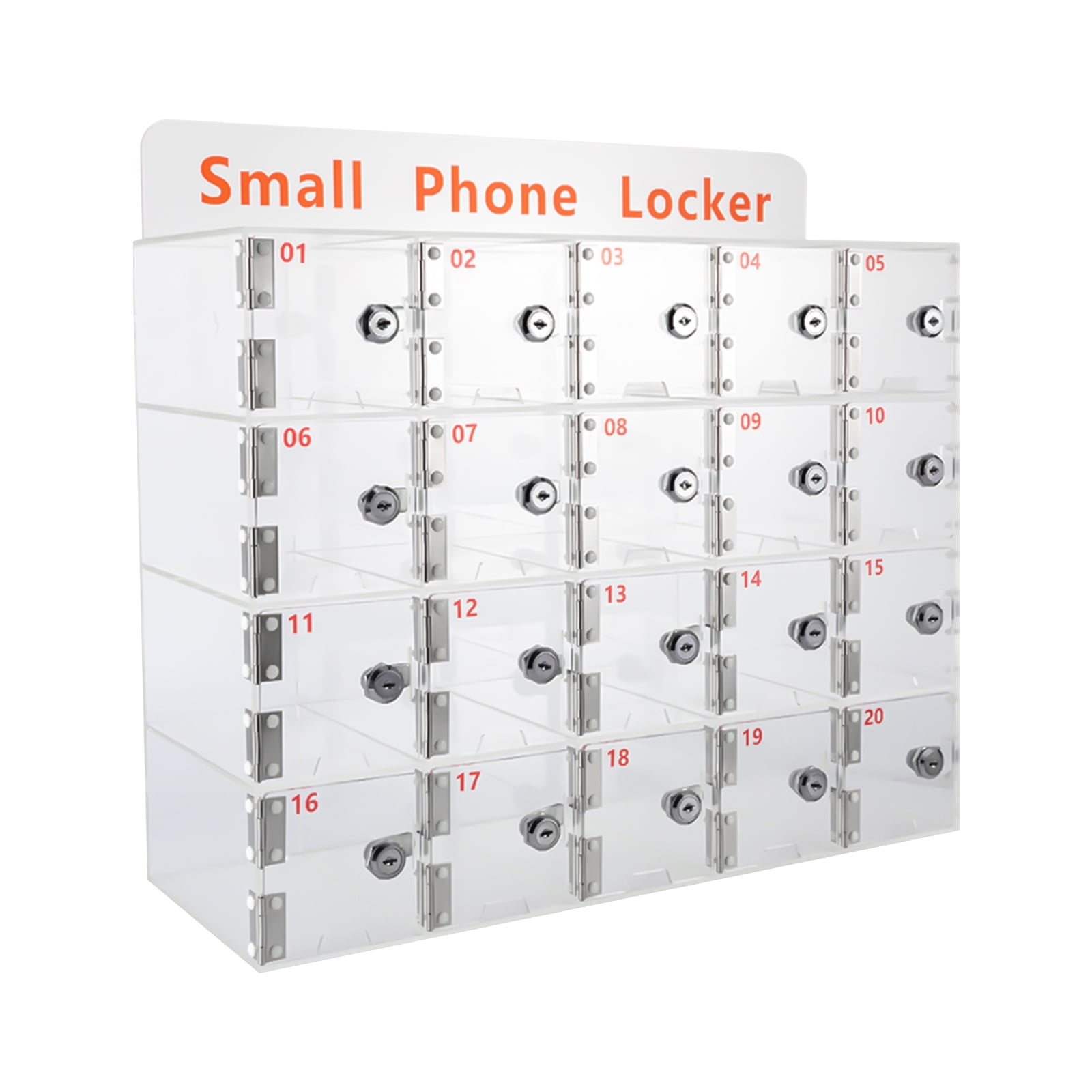 20 Cubes Wall-Mounted Acrylic Transparent Cell Phone Lock Storage Box ...