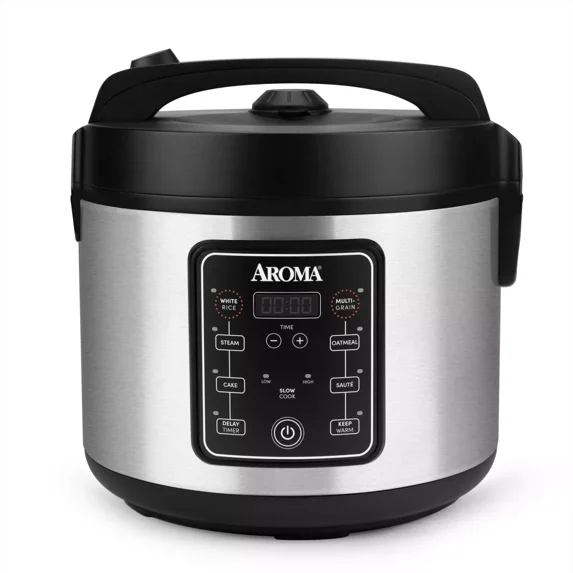 20 Cup Digital Multicooker & Rice Cooker - Stainless Steel: 5 Settings ...
