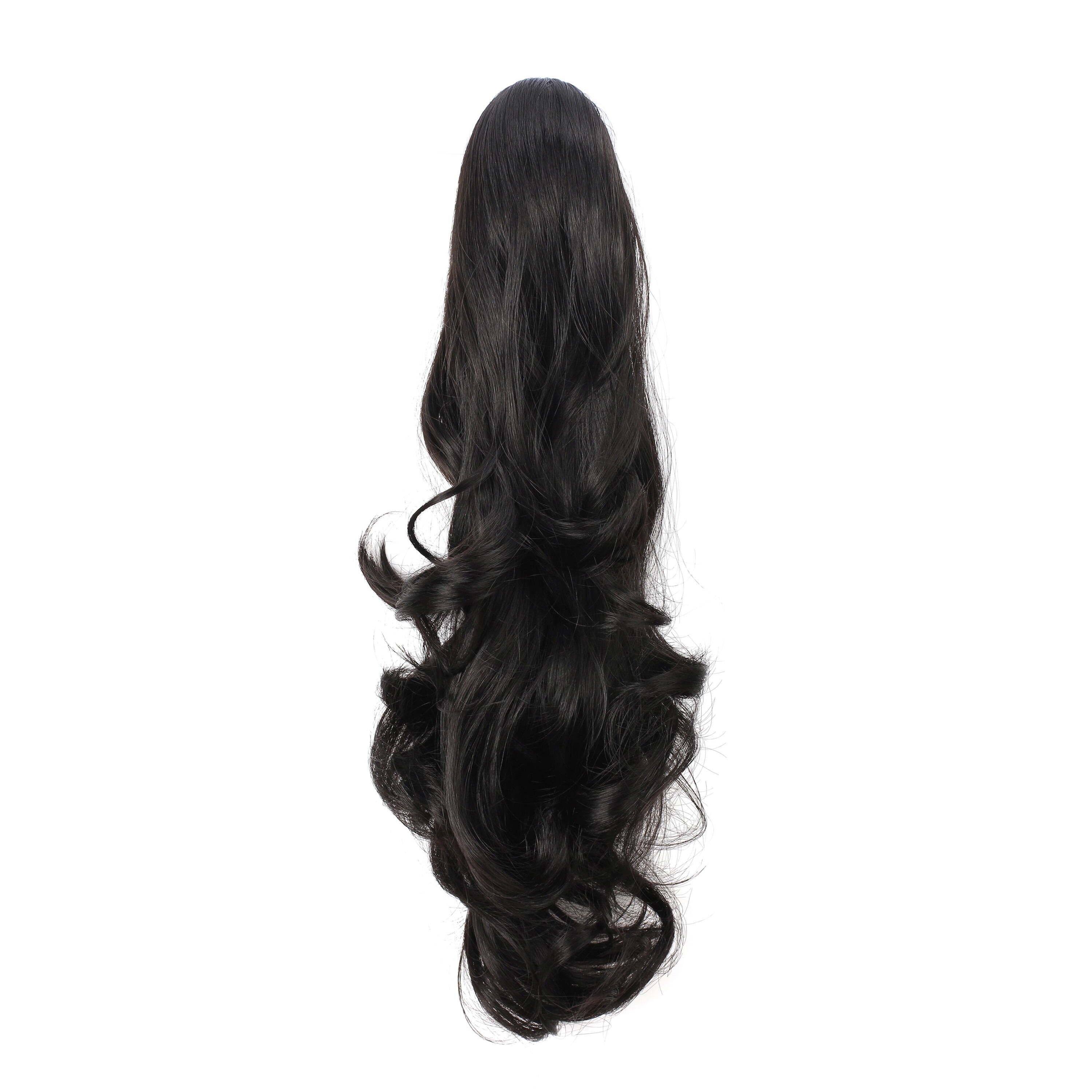 20" Curly Synthetic Clip In Claw Drawstring Ponytail Hair Extension ...