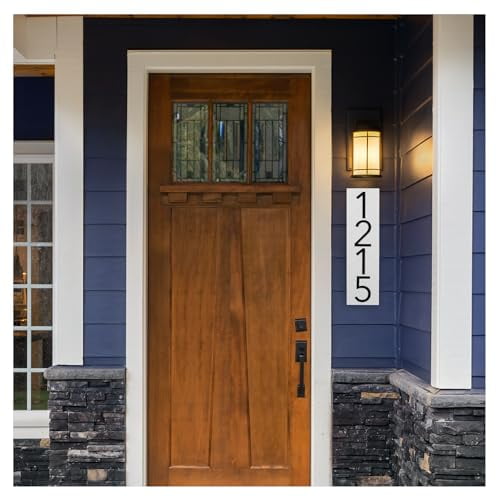 20” Custom Address Number Sign - Black or White – Vertical or ...