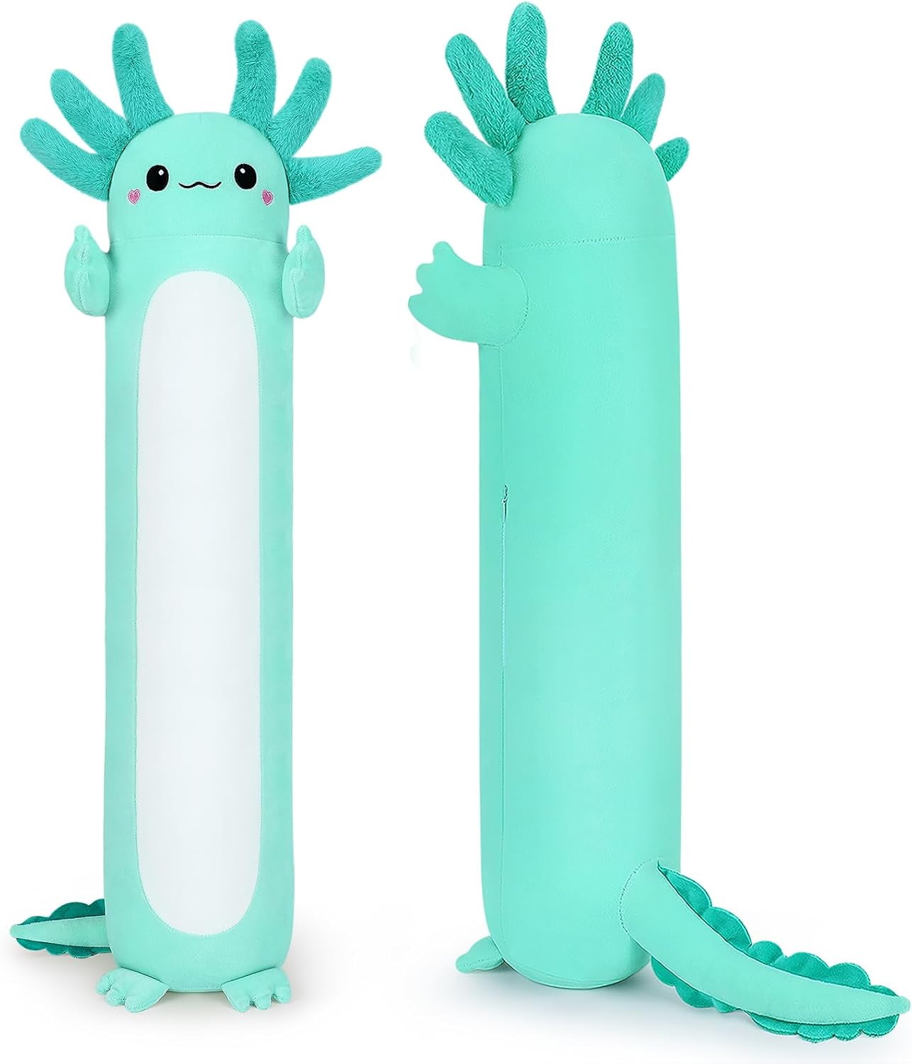 20" Cute Axolotl Stuffed Animal Plush Pillow, Soft Kawaii Cat face Pink ...