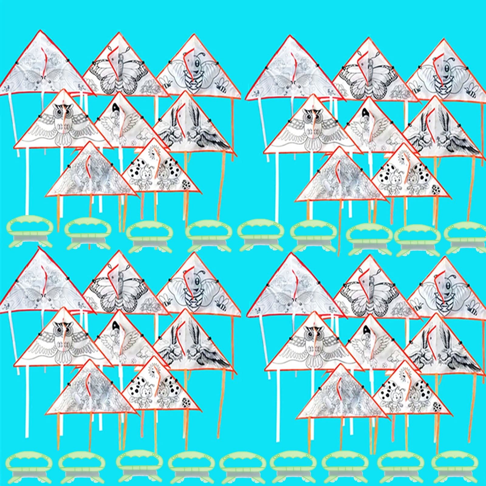 20 DIY Color Filled kitefor Kids Kite Making Kit Bulk, Painting Kites ...