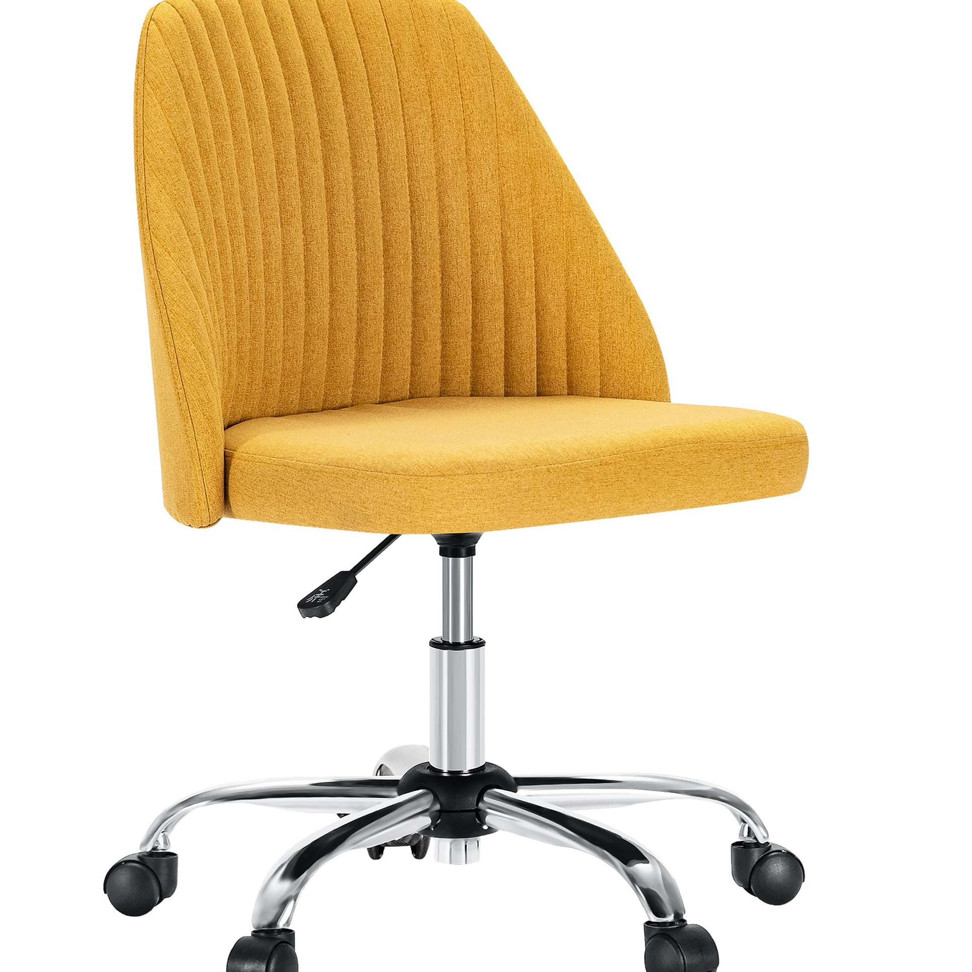 20" Deep Yellow Task Chair, Ergonomic Seat Design Chair With Fluted ...