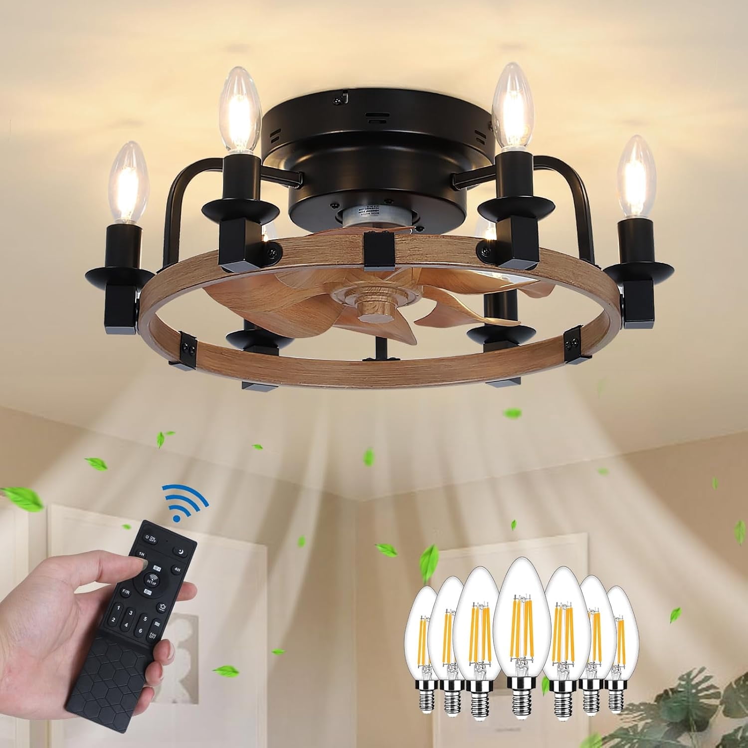 20" Dimmable Ceiling Fans with Lights and Remote - Walmart.com