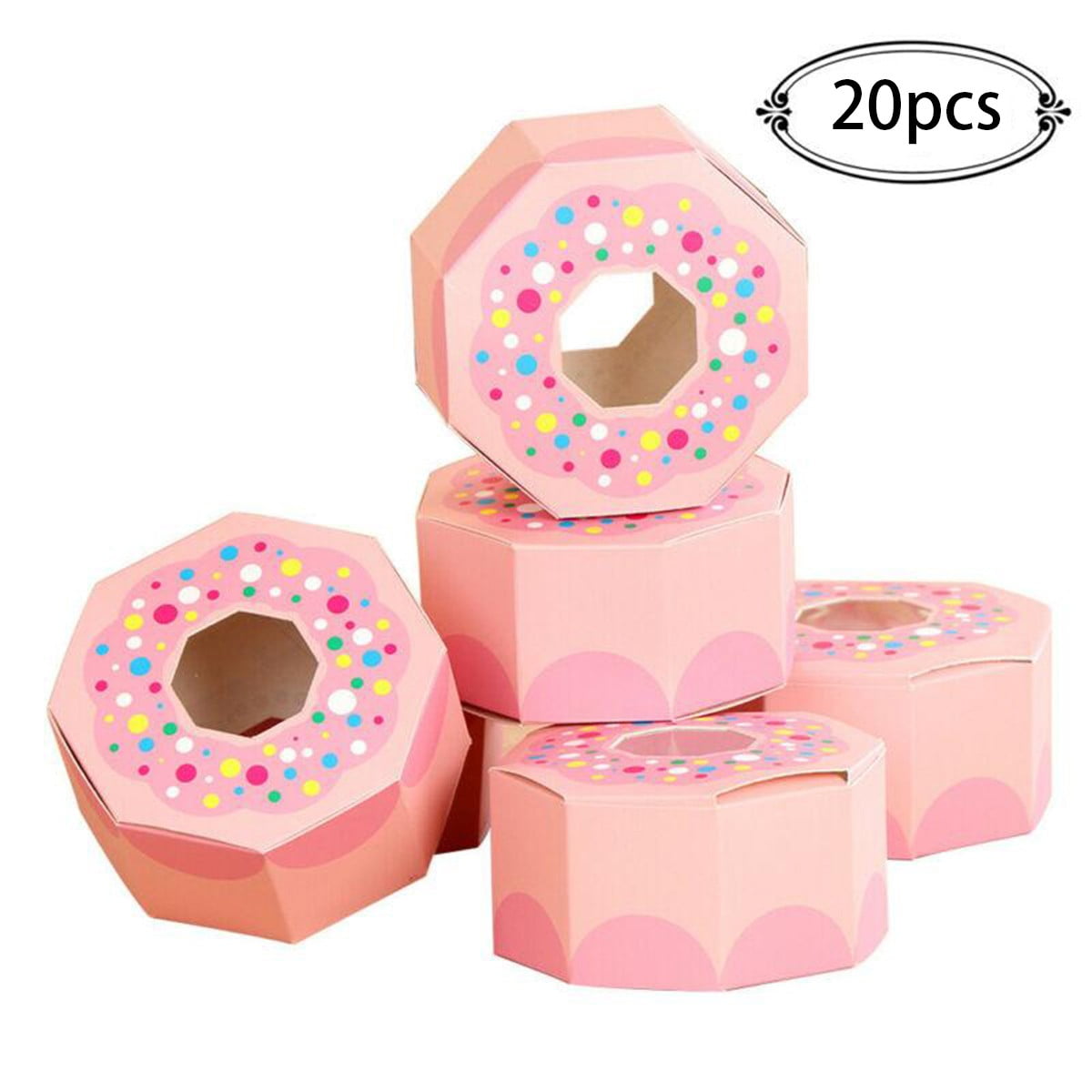 20*Donut Candy Box Sweet Chocolate Box Donut Theme Party Wedding Favor ...