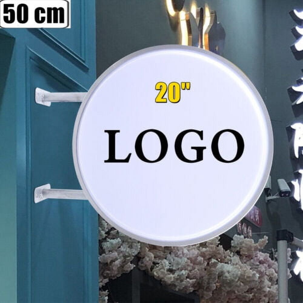 20" Double Sided Outdoor Round Illuminated Projecting LED Light Box ...