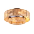 20" Double Tier Rope Caged Flush Mount Ceiling Fan with Light Kit (NOT ...