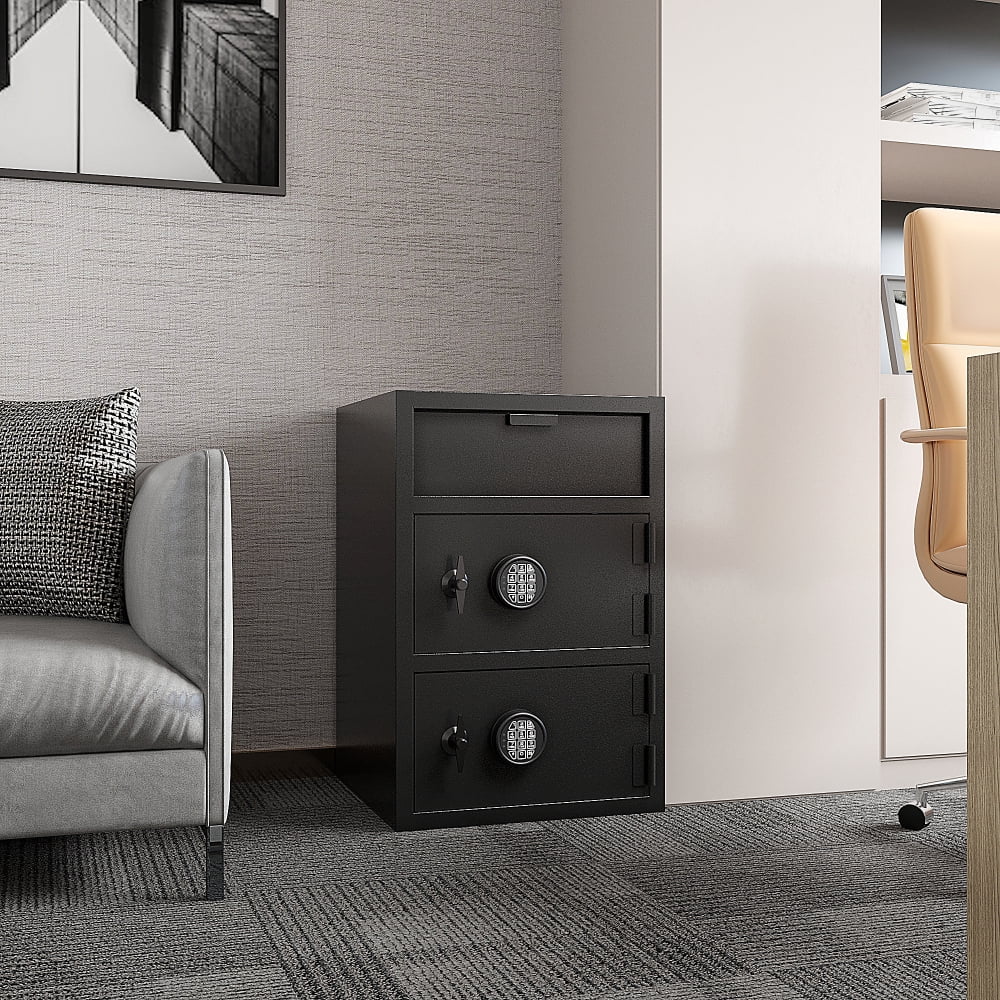 20" Double-door tipping cabinet, Digital Depository Safe Made of Carbon ...