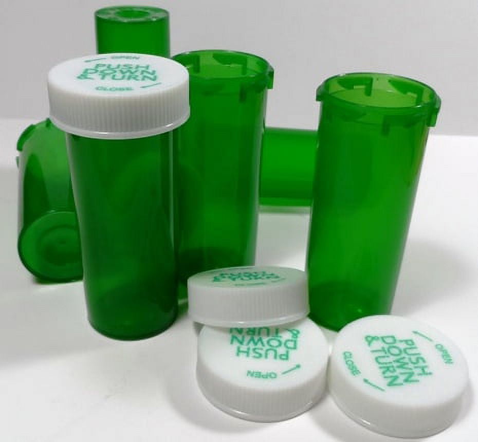 20 Dram Green Medicine Vial 50 Pack - Walmart.com