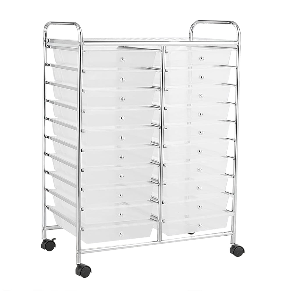 20-Drawer Organizer Cart Tools, Premium Rolling Storage Cart, Versatile ...