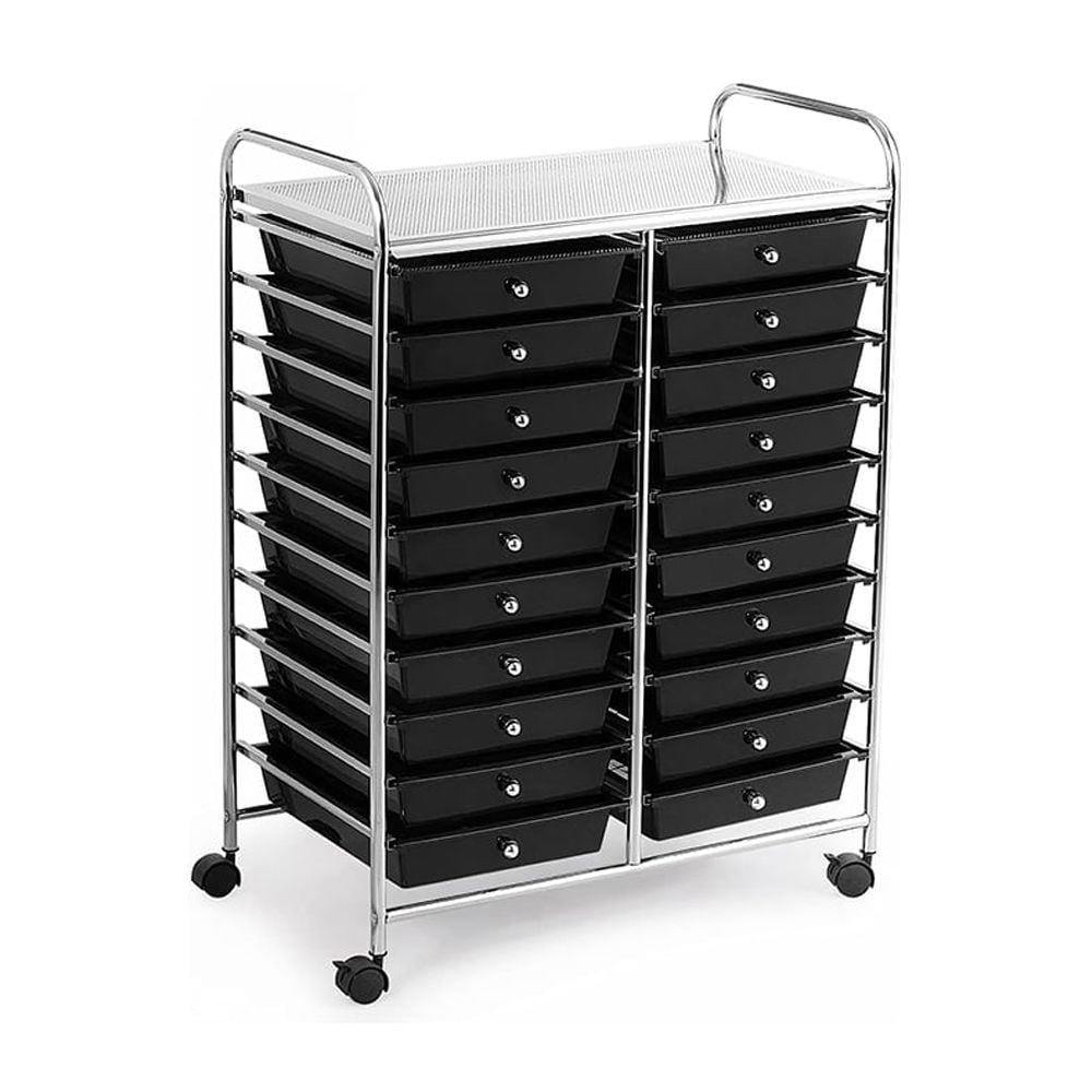 20-Drawer Rolling Storage Cart, Art Craft Organizer Cart, Mobile ...