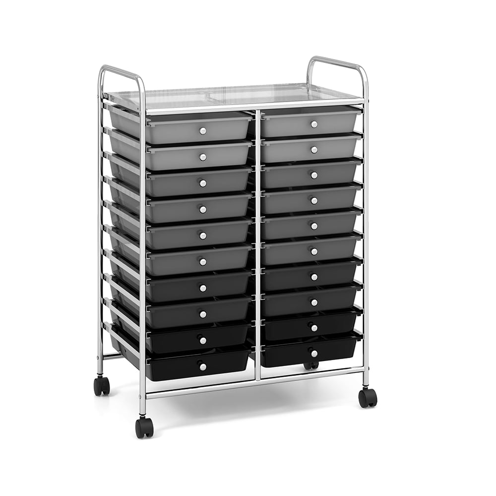 20-Drawer Rolling Storage Cart, Multifunctional Art Craft Organizer ...