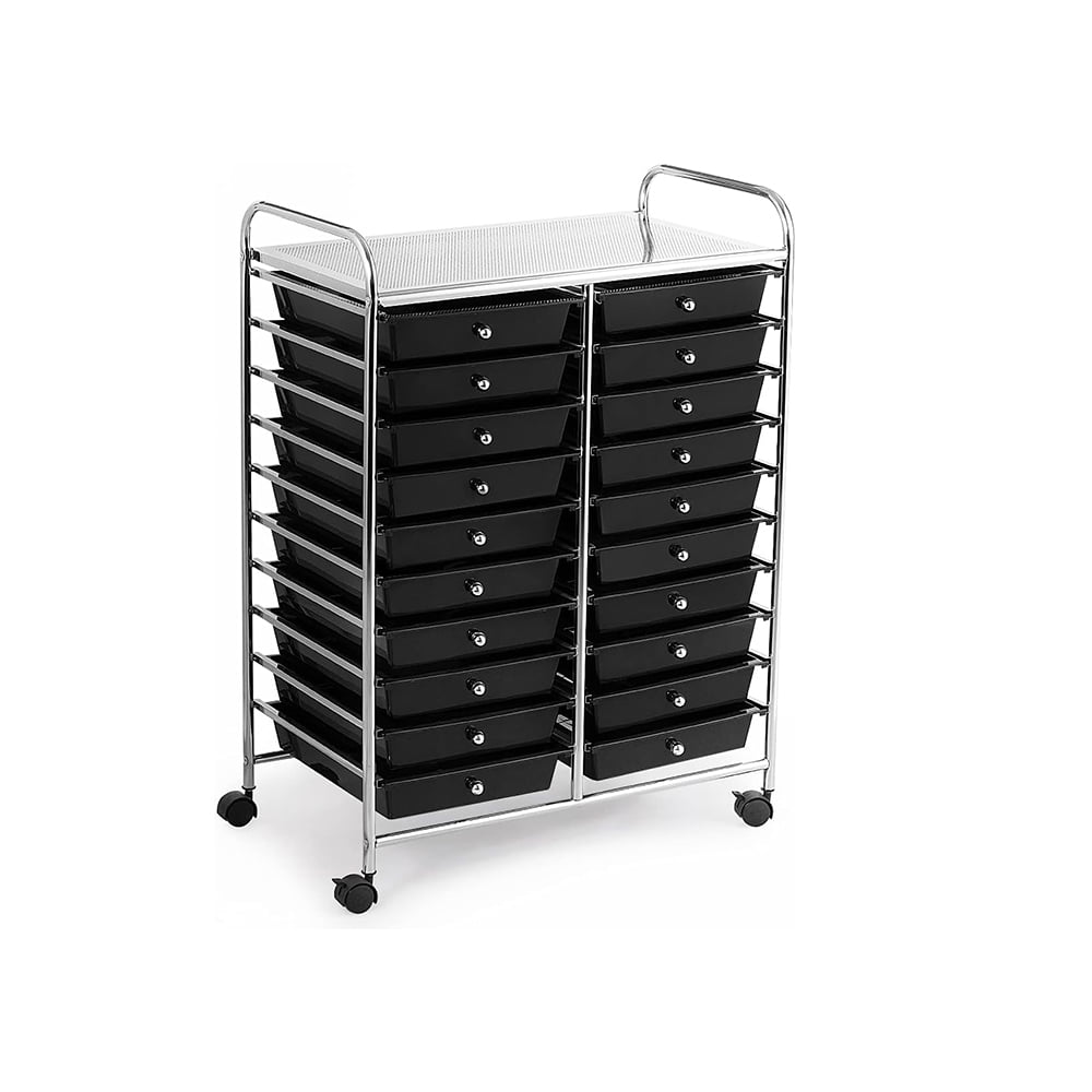 20-Drawer Rolling Storage Cart, Multifunctional Art Craft Organizer ...