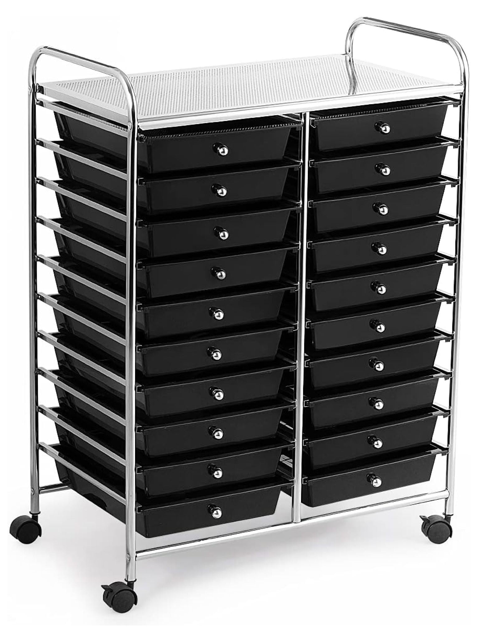 20-Drawer Rolling Storage Cart, Multifunctional Art Craft Organizer ...