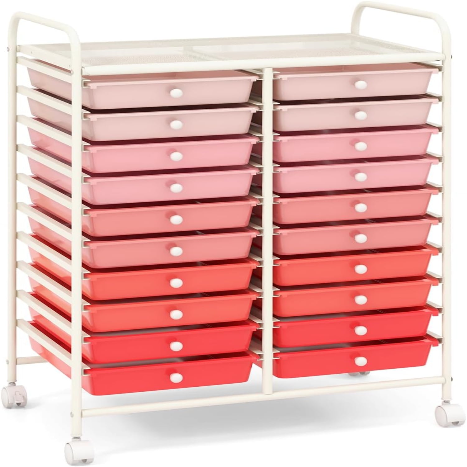 20-Drawer Rolling Storage Cart Multifunctional Art Craft Organizer Cart ...