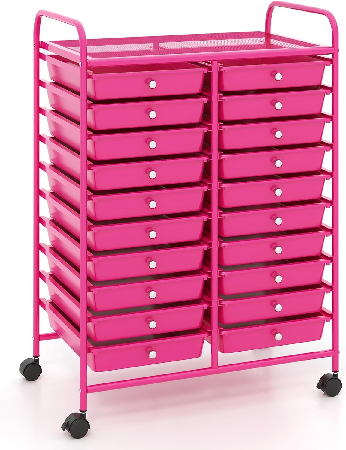 20-Drawer Rolling Storage Cart, Multifunctional Art Craft Organizer ...