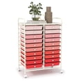 20-Drawer Rolling Storage Cart, Office Organizer on Wheels, Metal ...