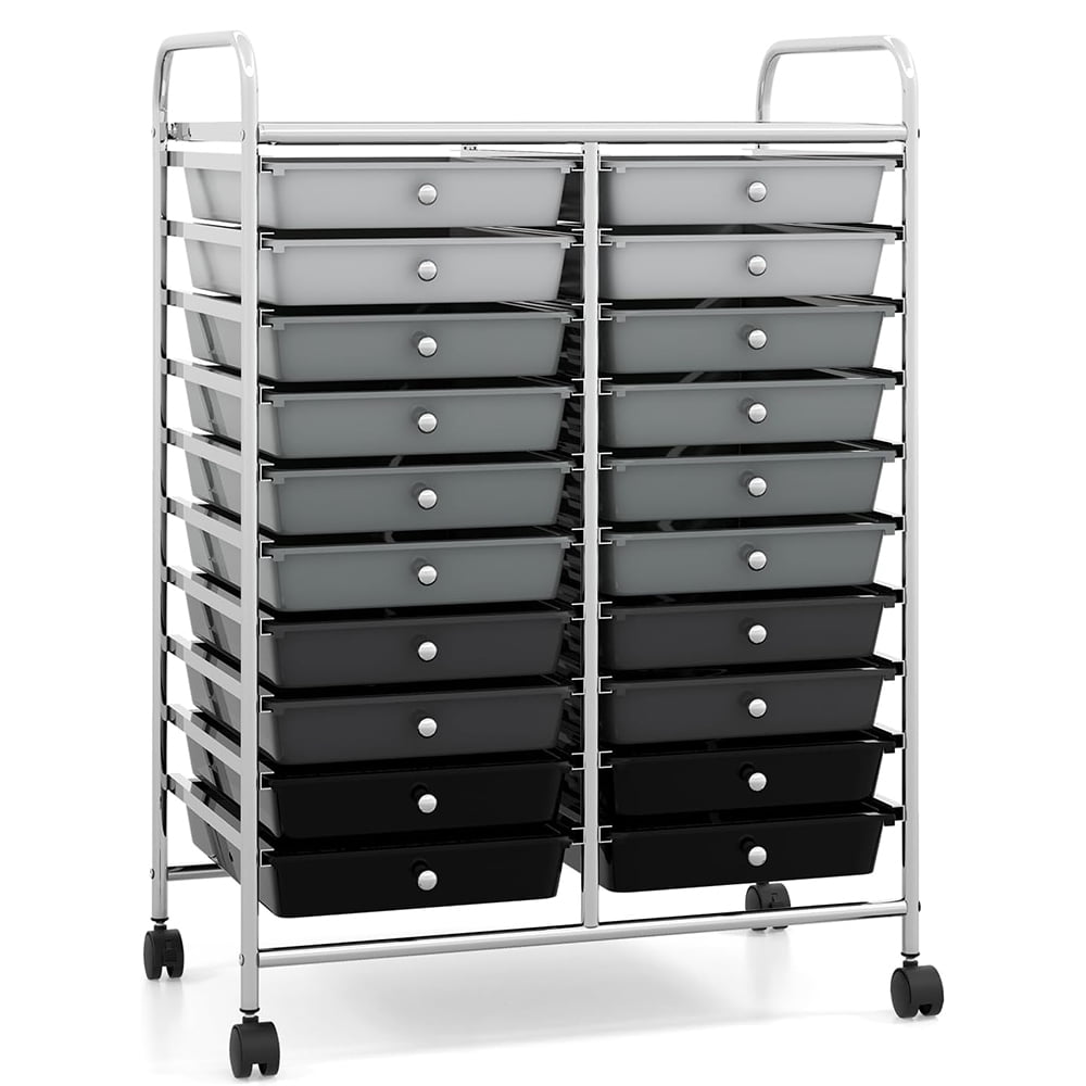 20-Drawer Rolling Storage Cart, Utility Storage Organizer Cart ...
