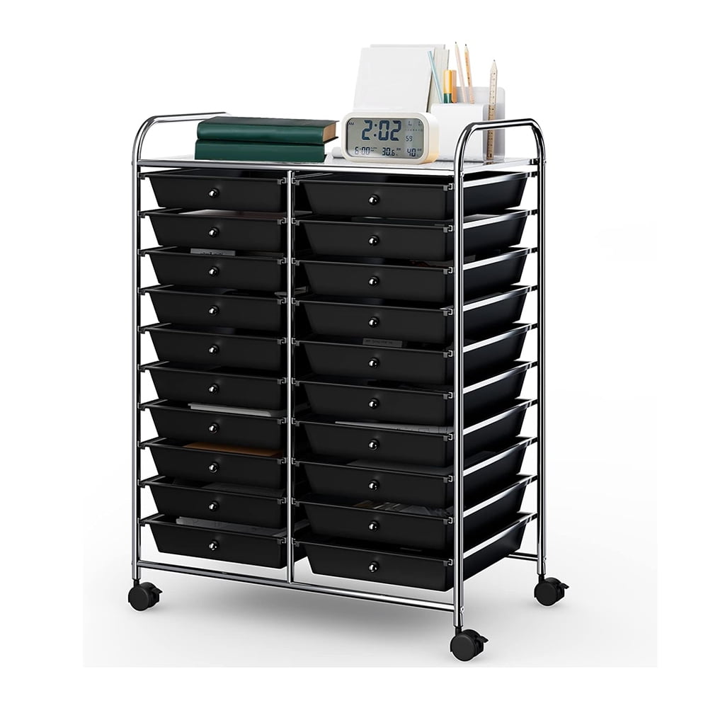 20-Drawer Rolling Storage Cart, Utility Storage Organizer Cart for ...