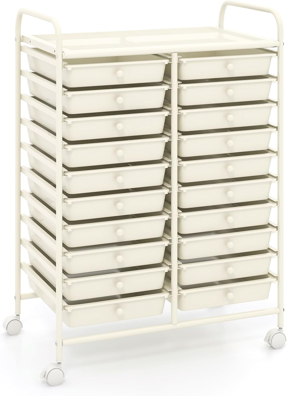 20-Drawer Rolling Storage Cart, Utility Storage Organizer Cart for ...