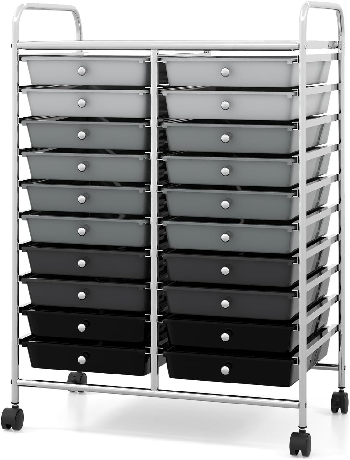 20-Drawer Rolling Storage Cart, Utility Storage Organizer Cart for ...