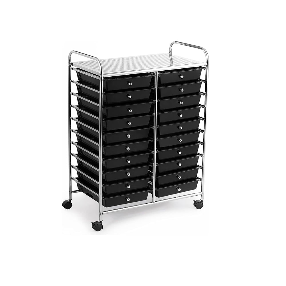 20-Drawer Rolling Storage Cart, Versatile Art Craft Organizer Cart with ...