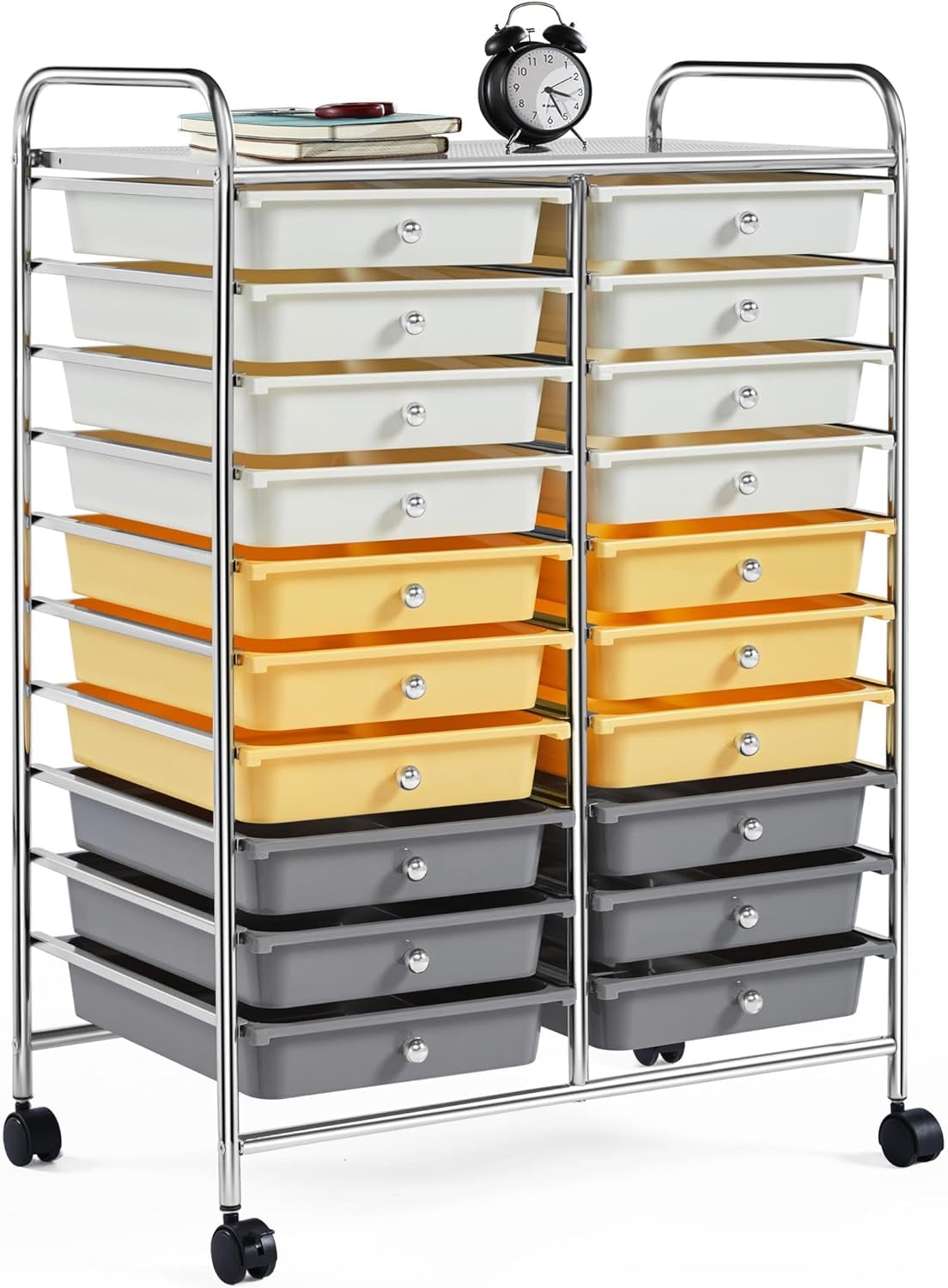 20 Drawers Rolling Storage Cart Multipurpose Movable Organizer Cart ...