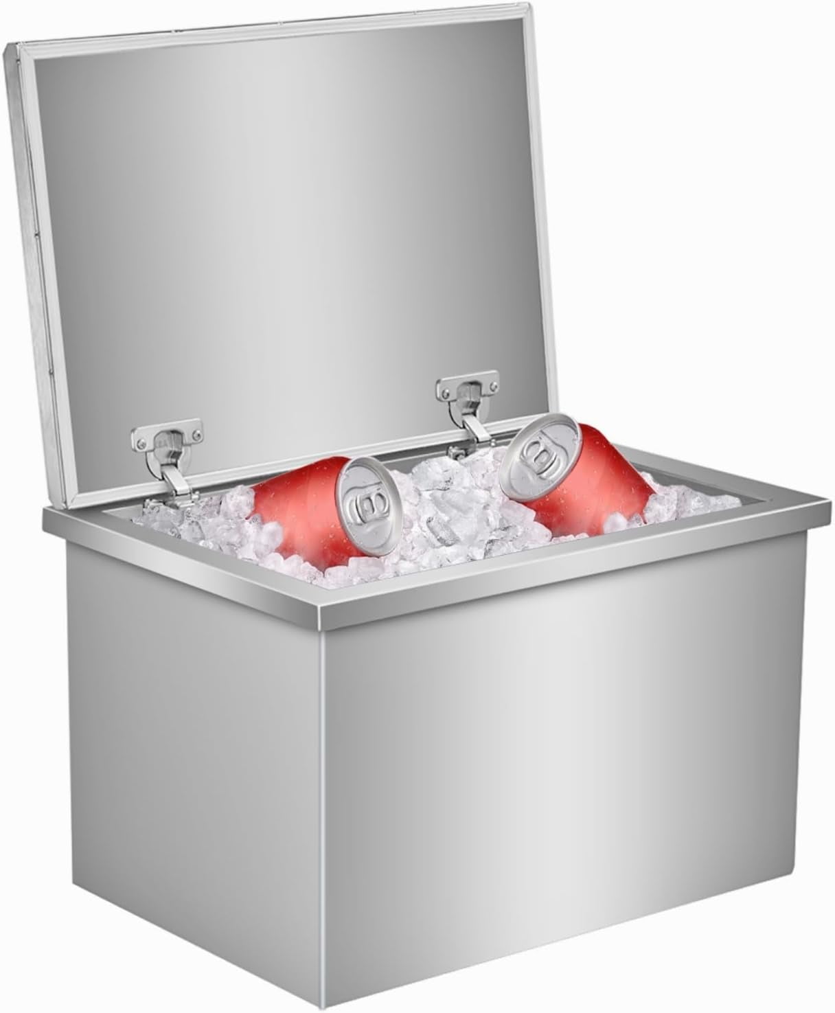 20" Drop in Ice Chest, 304 Stainless Steel Ice Cooler, Drop-In Ice Bin ...