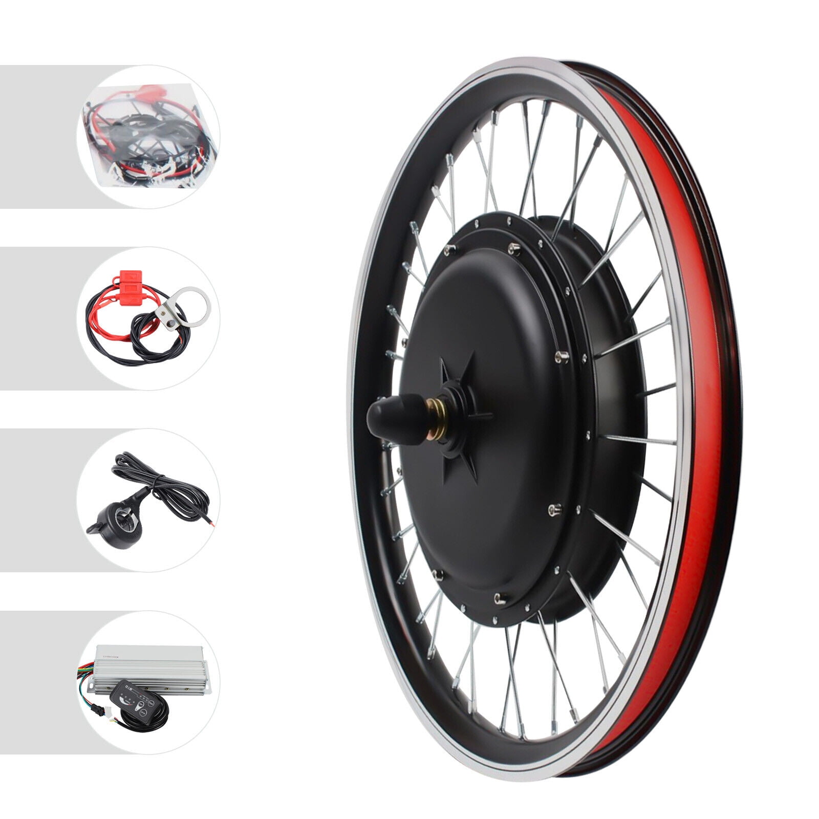 20" EBike Bicycle Conversion Kit 1000W Electric Front Rear Wheel Hub ...