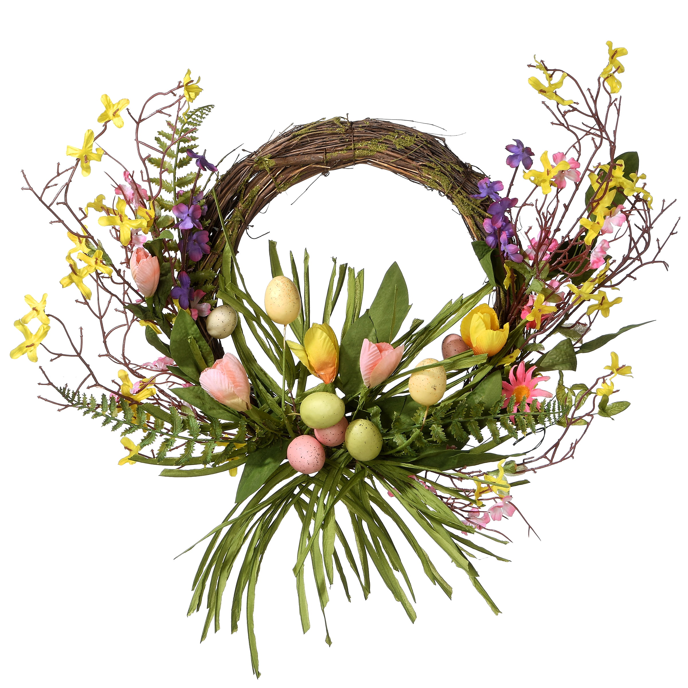 20" Easter Eggs Wreath - Walmart.com