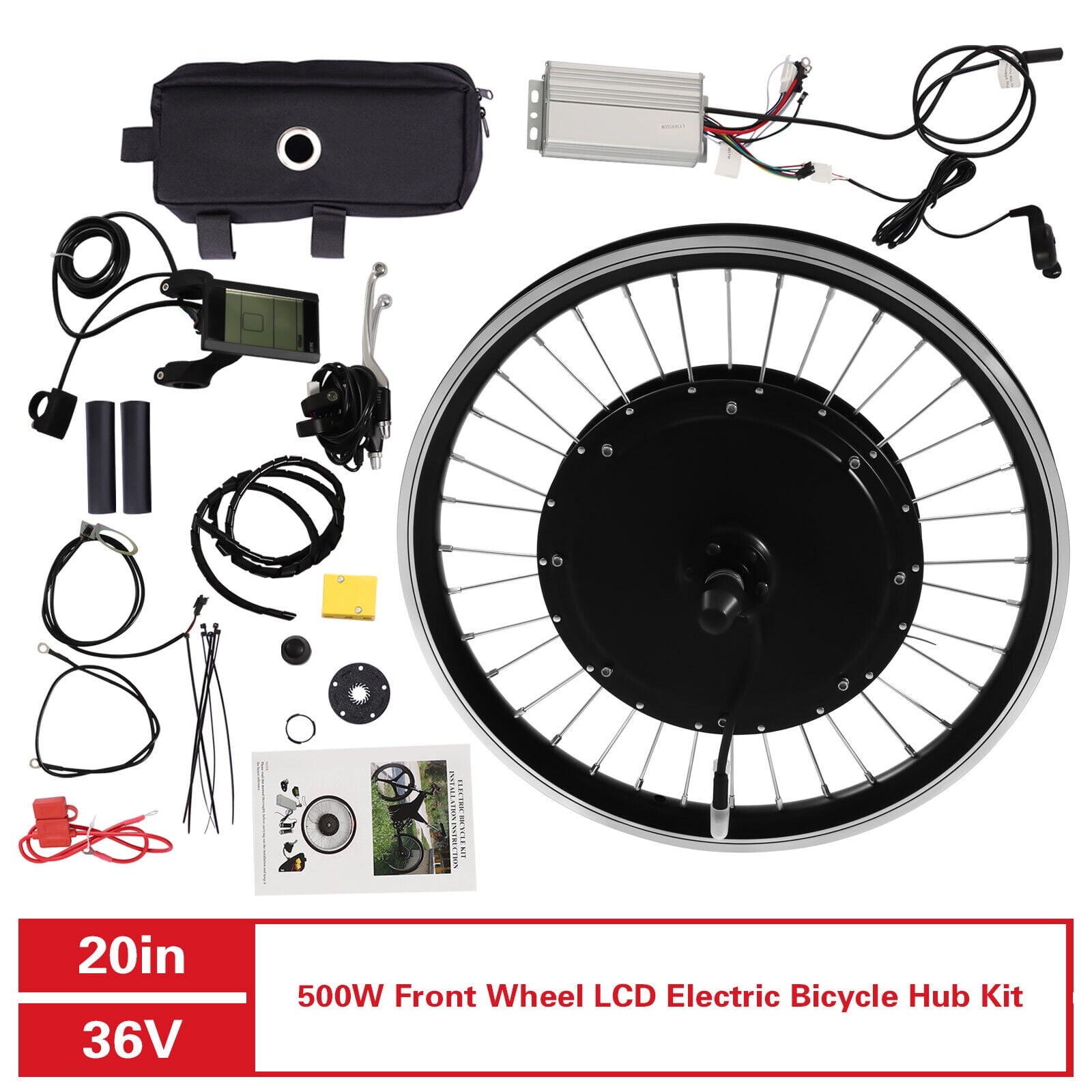 20" Electric Bicycle Motor Conversion Kit 36V Front Wheel Ebike Cycling ...