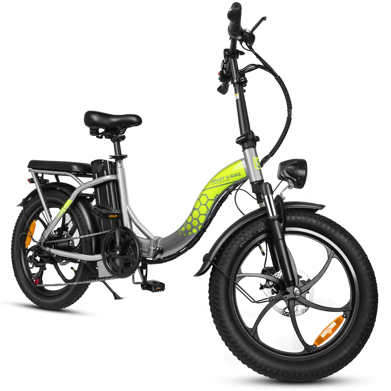 20" Electric Bike for Adults, 500W Moter 48V 12.5Ah 18.6MPH Foldable ...