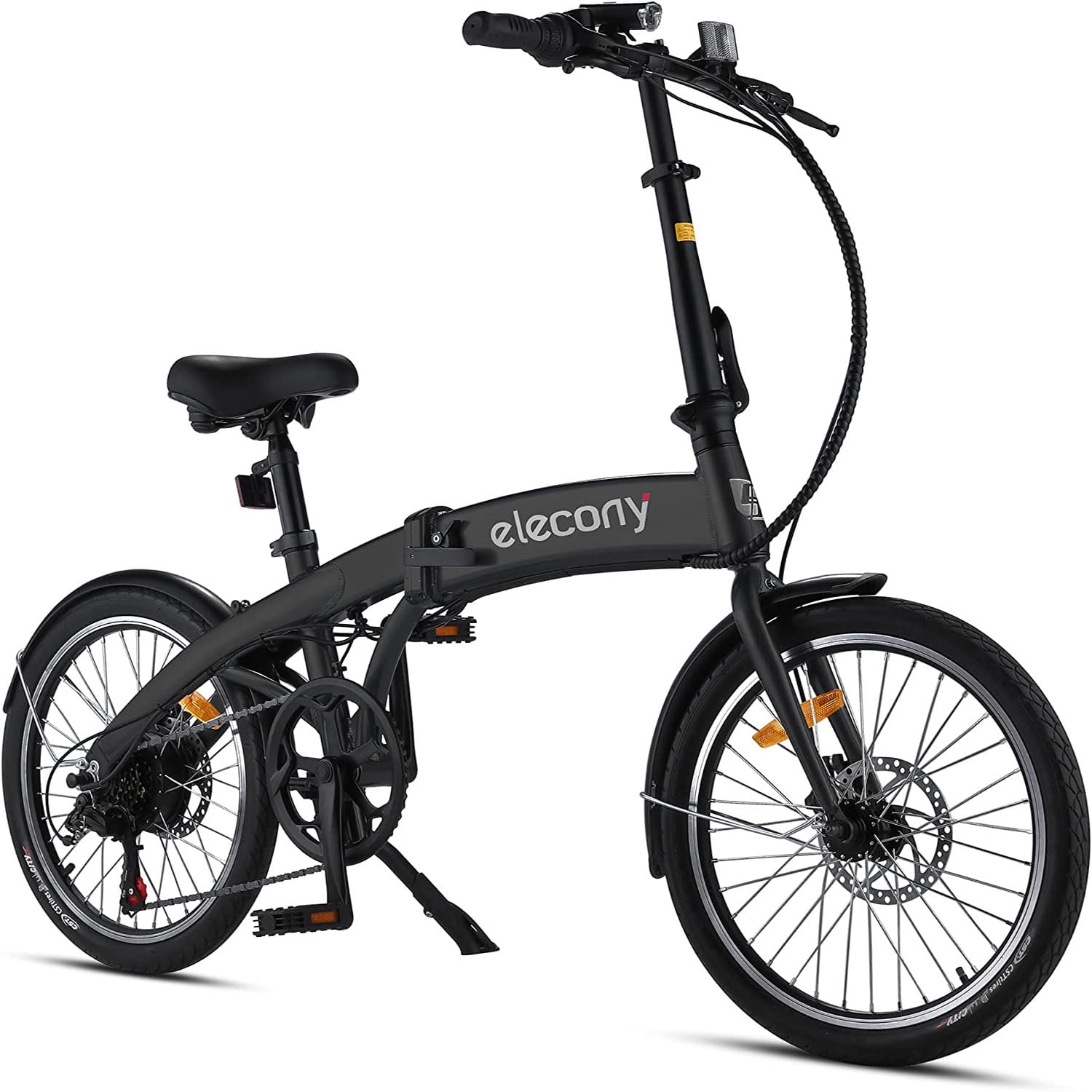 20" Electric Folding Adult Bike 250W 6.6AH Dual Disc Brakes 6 Speeds ...