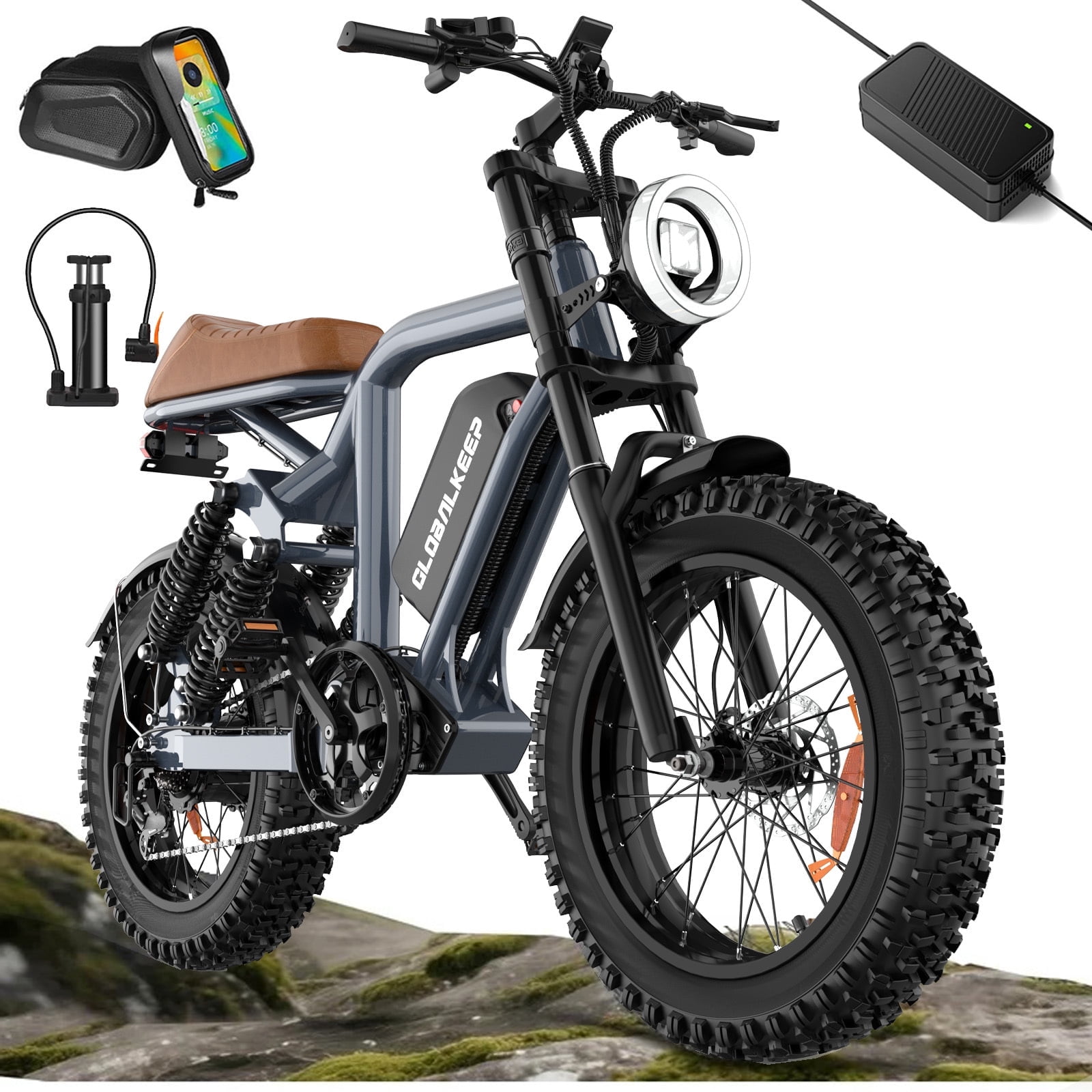20" E-Mountain Bike for Adults, Peak 1500W Brushless Motor, Top 32MPH ...