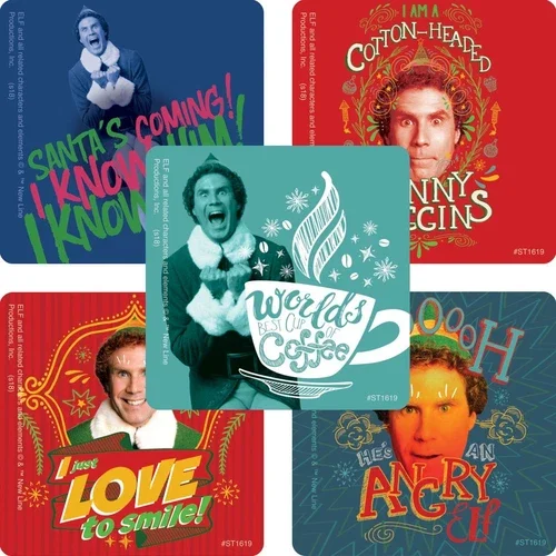 20 Elf the Movie Stickers Party Favors Teacher Supply Christmas Buddy ...