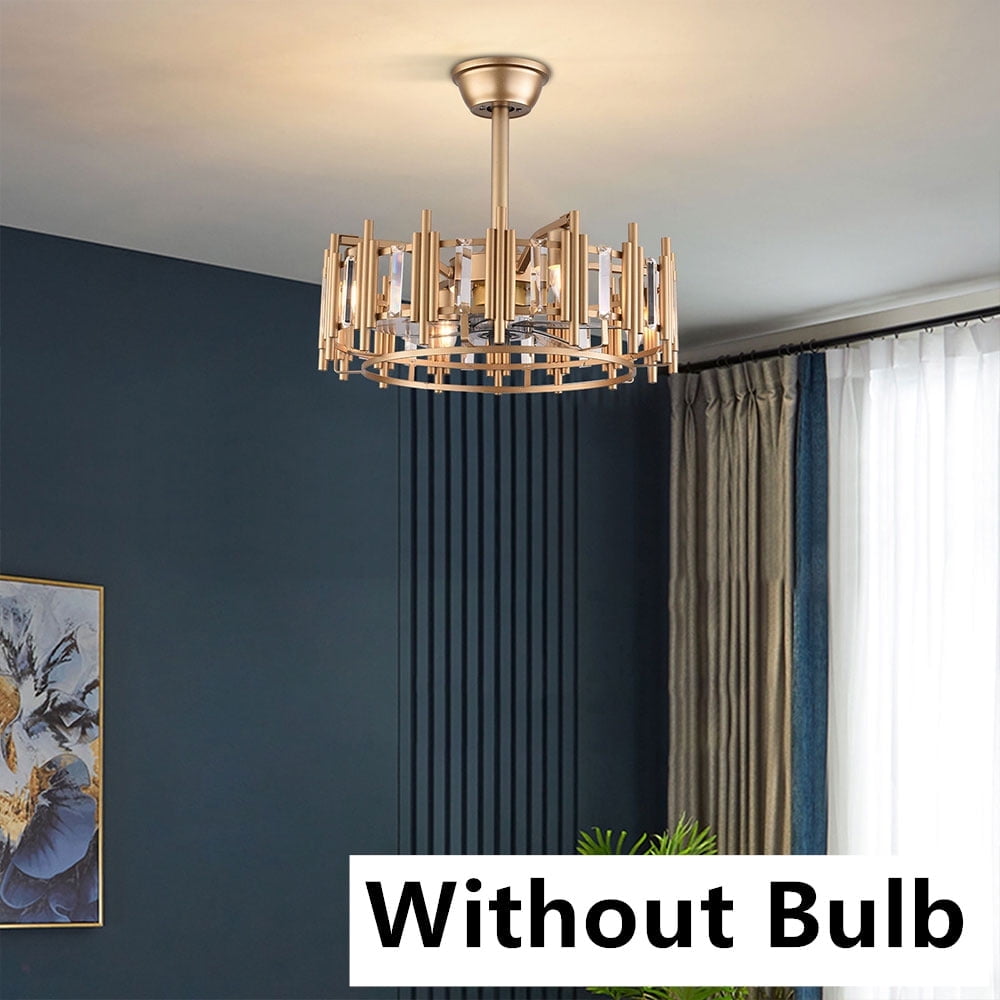 20" Enclosed Ceiling Fan Light Without Bulb Invisible Blades Fan ...