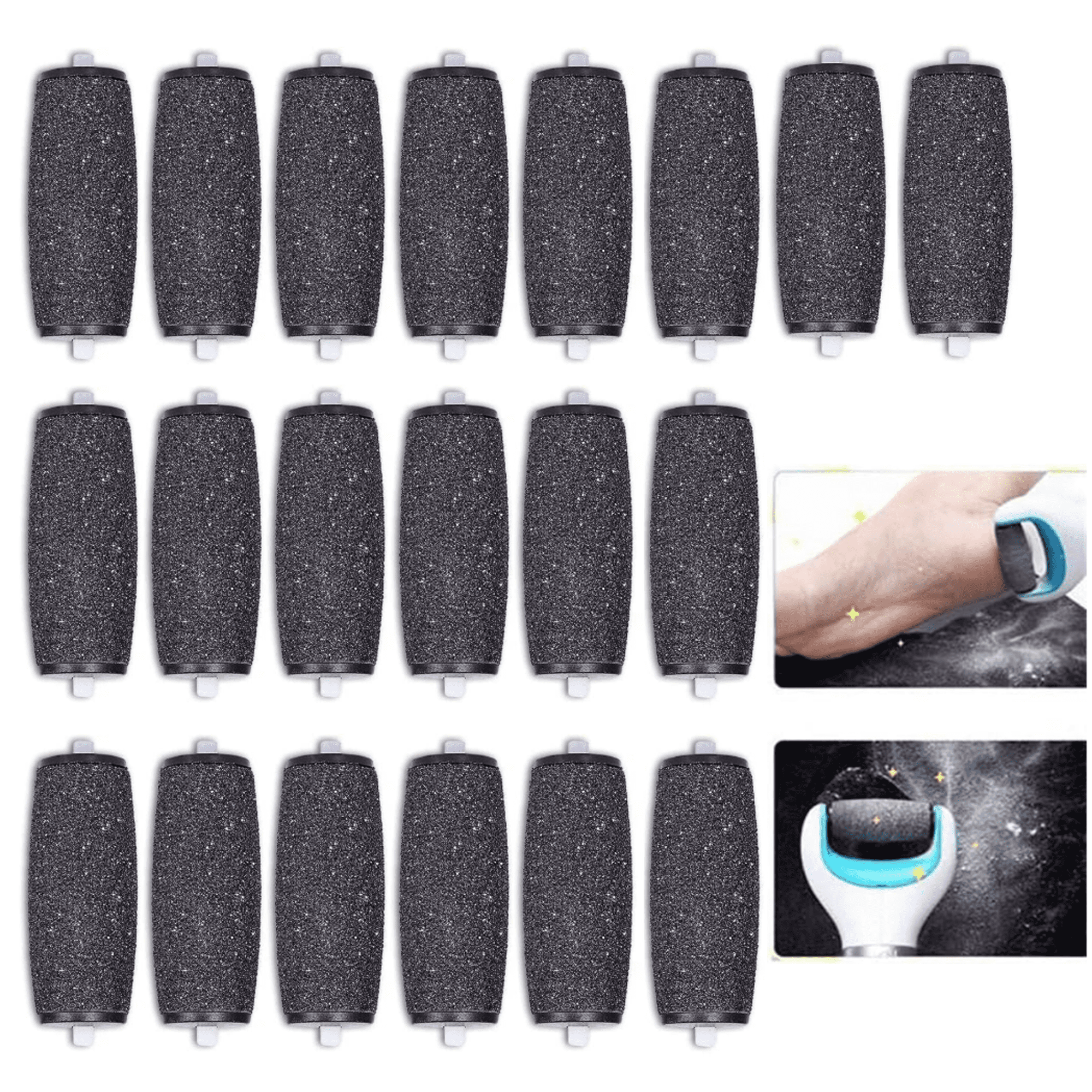 20 Extra Coarse Replacement Roller Refill Heads Compatible with Amope ...
