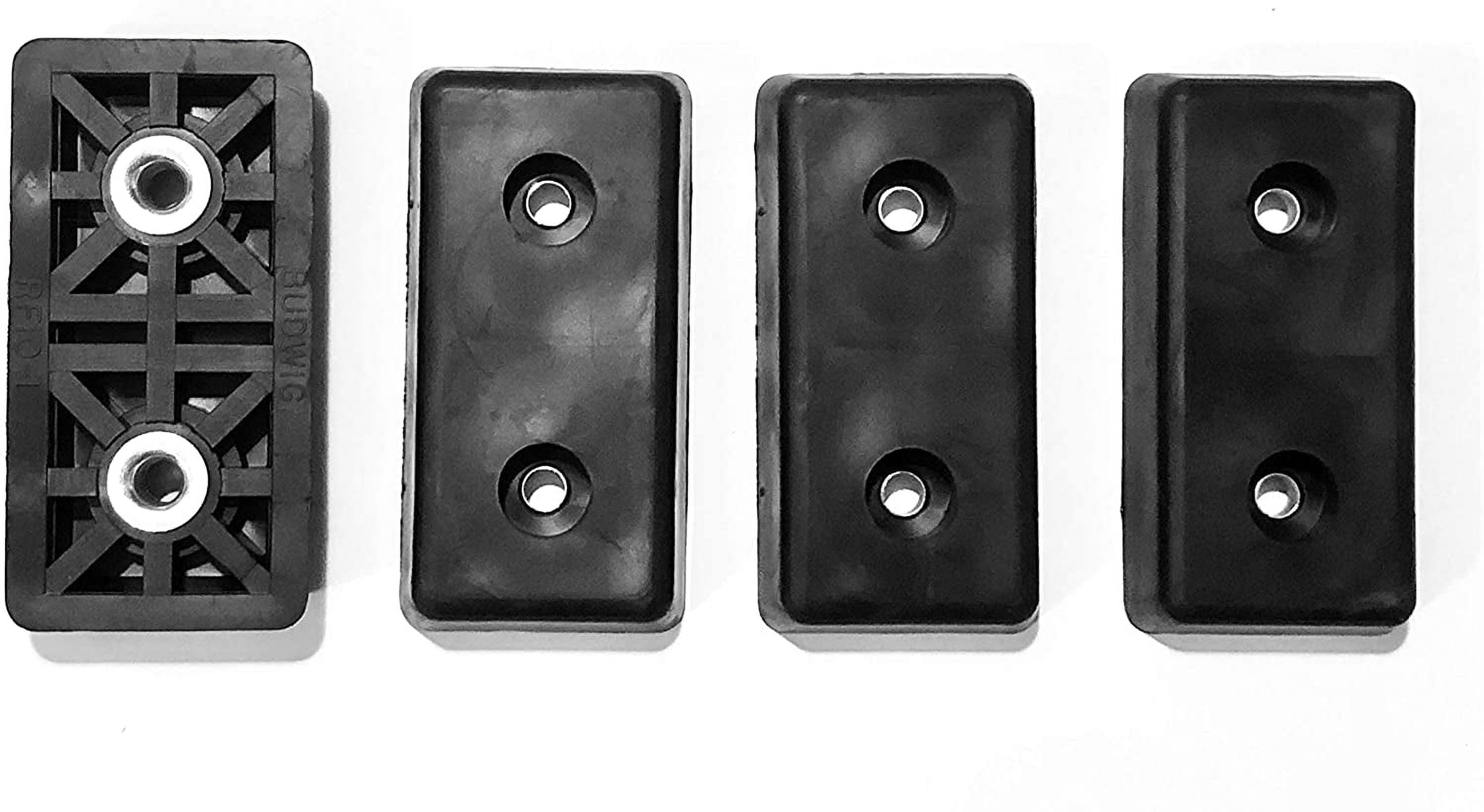 20 Extra Large Rectangular Rubber Feet Bumpers - .590 H X 3.000 L X 1. ...