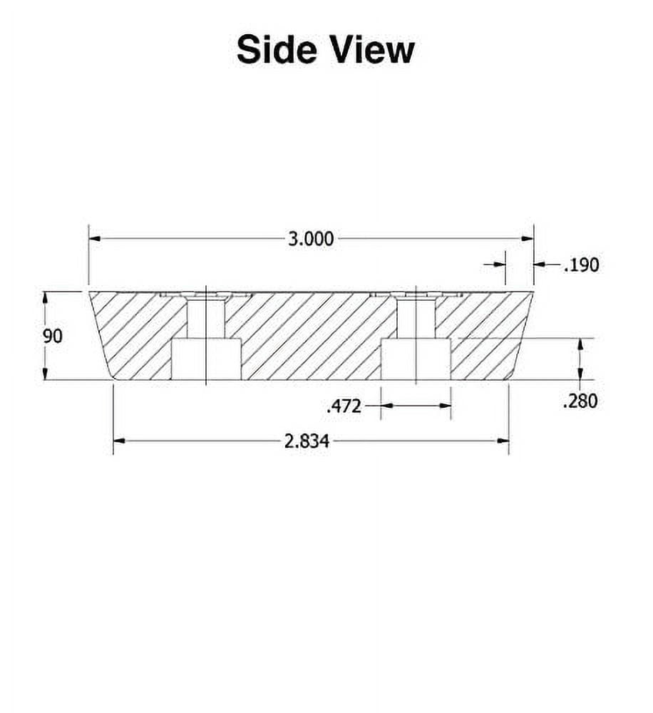 20 Extra Large Rectangular Rubber Feet Bumpers - .590 H X 3.000 L X 1. ...