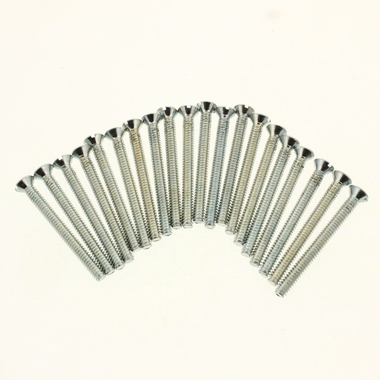20 Extra-Long Flat Head Device Mounting Screws, Straight Slot, 1-1/2 ...